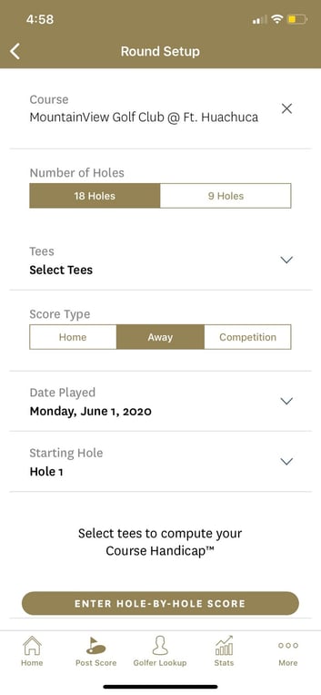 GHIN Mobile App Hole-by-Hole Score Posting Instructions: